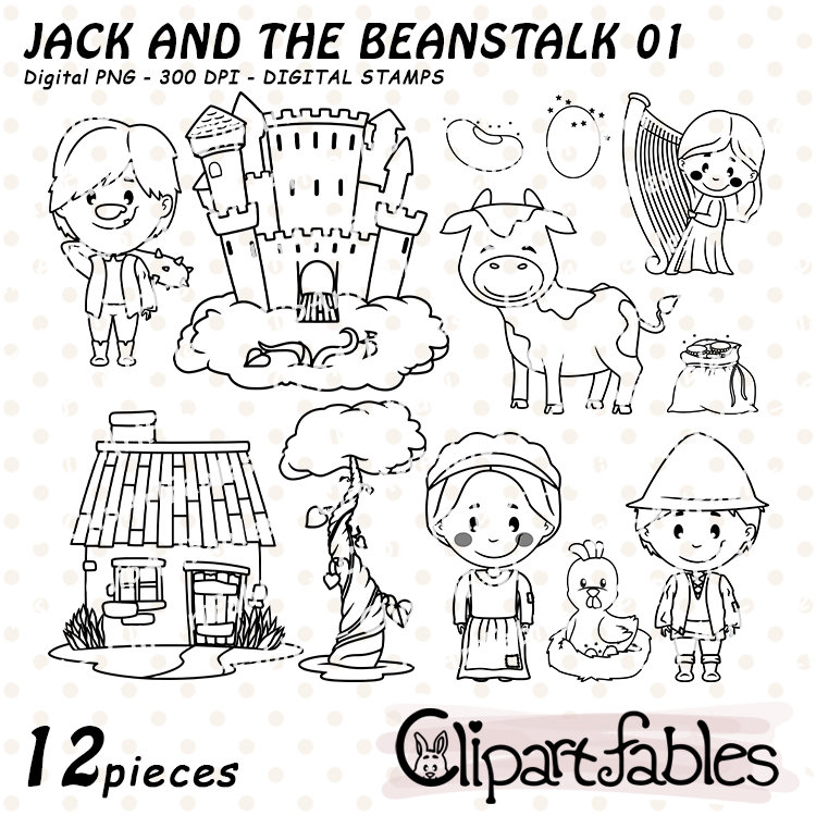 JACK y los sellos digitales BEANSTALK, Esquema de cuento de hadas ...