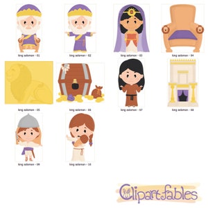 Wise KING SOLOMON Clipart, Christianity, Biblical Story, Judgement of ...