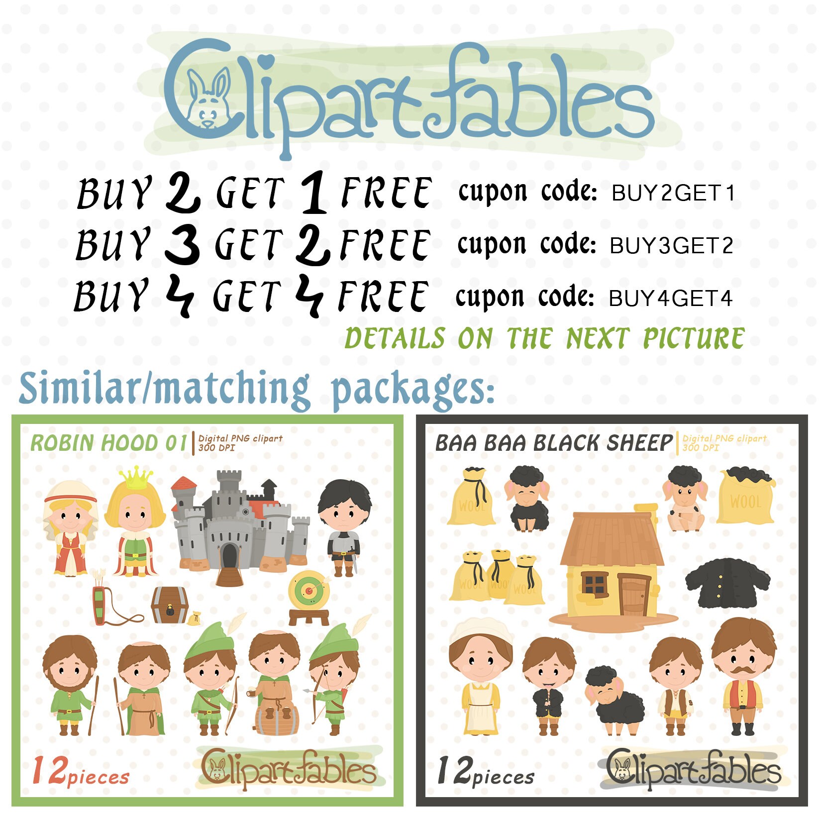 JACK and the BEANSTALK Clipart, Fairy Tale Clip Art, Nursery, Storybook ...