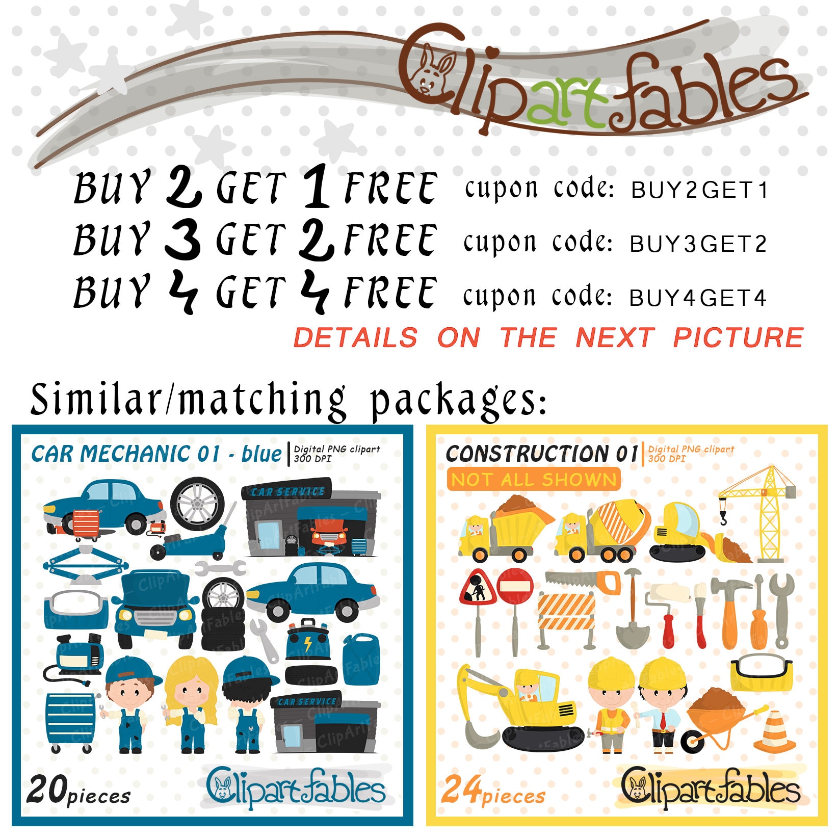 Red CAR MECHANIC Clipart, Automobile, Vehiche Maintenance INSTANT ...