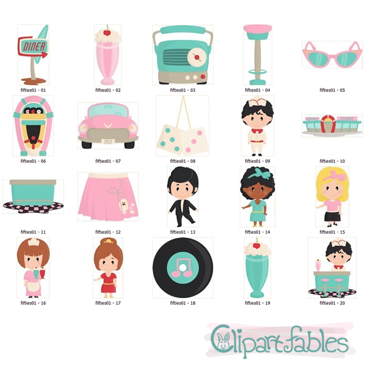 Greaser Party Clip Art