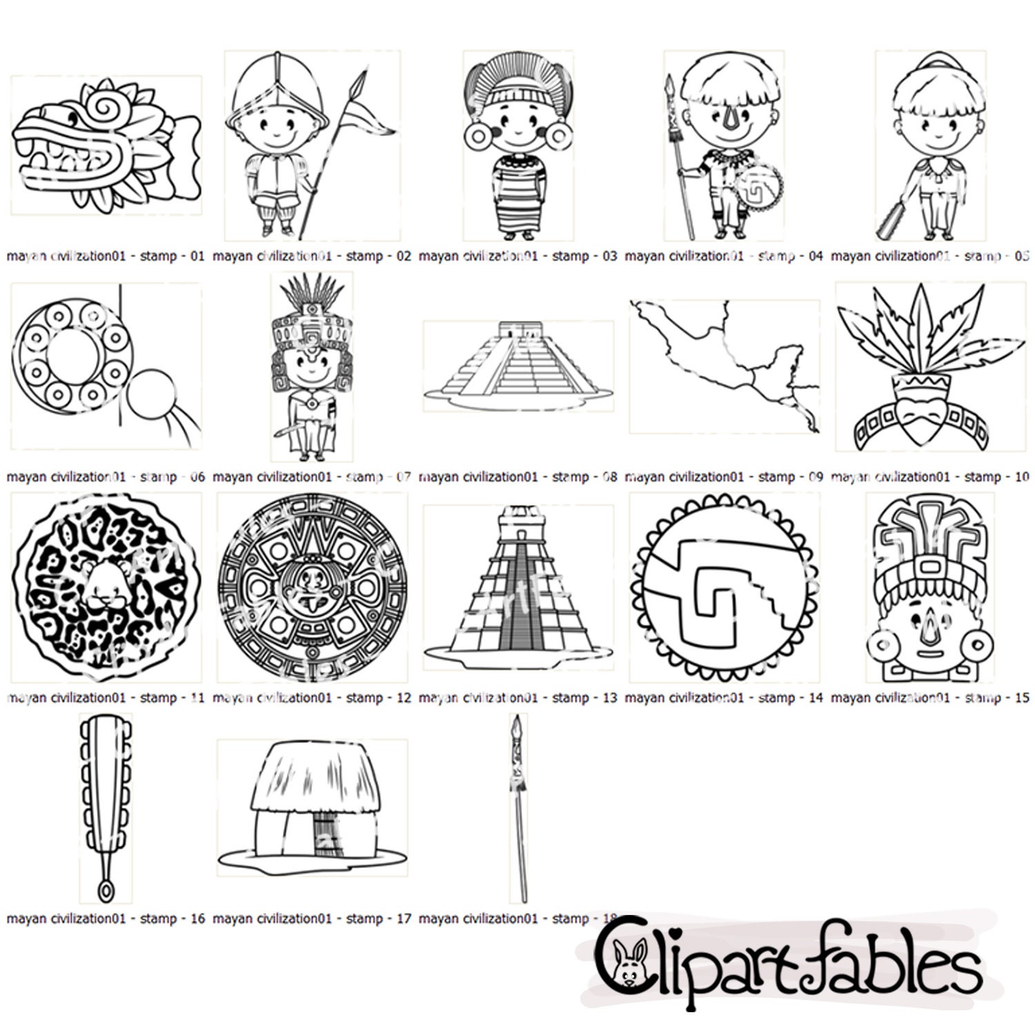 MAYA ANTIGUO - Sellos digitales MAYAS, Civilización maya, Pirámide ...
