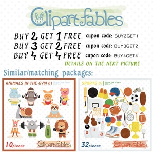 Cute FITNESS Clipart, Gym Clip Art Set, Workout, Yoga, Health Exercise ...