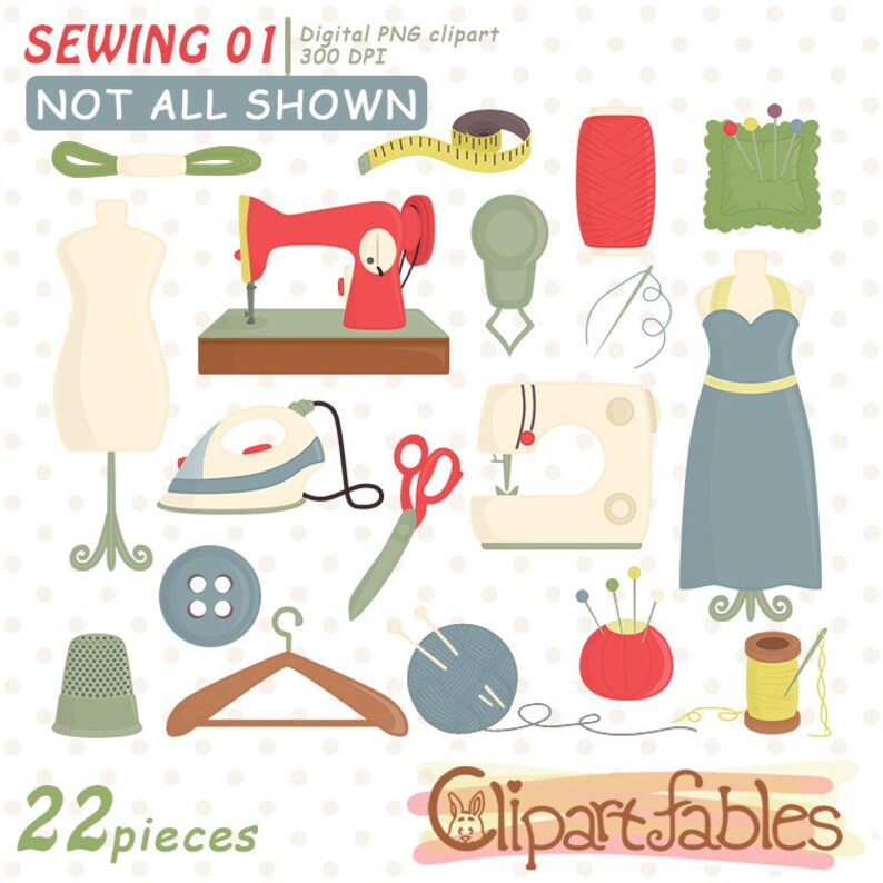SEWING and CRAFTING Clipart, Sew Icons, Sewing Illustration, Sew Craft ...