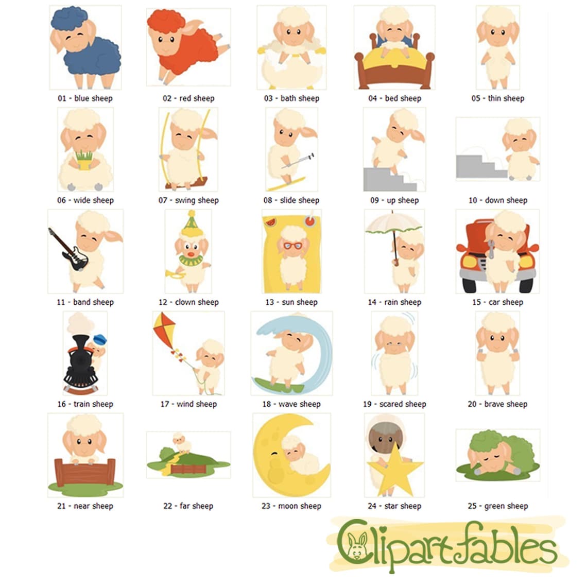 Where is the GREEN SHEEP? Clipart, Cute Sheep Art, Leisure Clipart ...