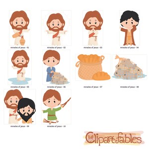 JESUS Clipart, BIBLICAL Stories, Jesus Characters, Miracles of Jesus ...