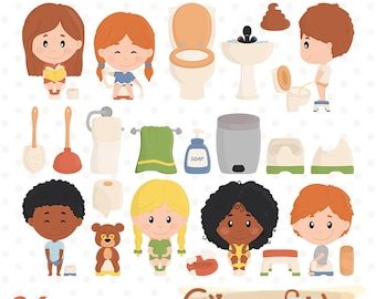 African American Girl on Potty SVG Cut File & PNG Potty - Etsy