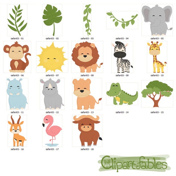 Free Printable Baby Jungle Animal Clipart