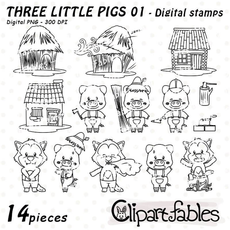Three Little Pigs - Etsy