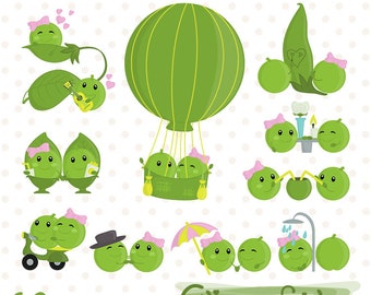 Peas in a Pod Clipart - Etsy