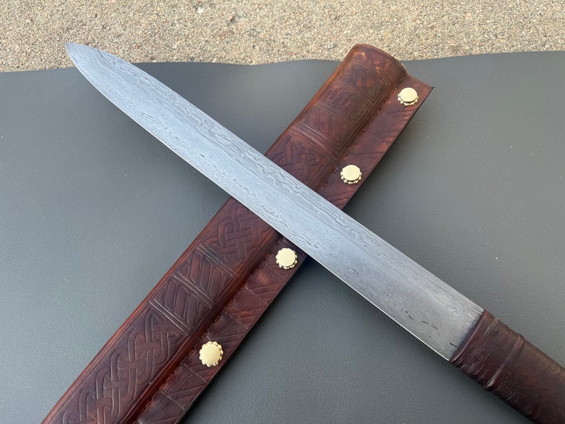 Broad Seax Knife/sword Hand Forged From Hearth Steel and Wrought Iron ...