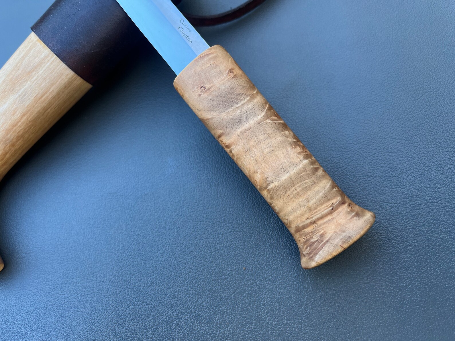 Sami Style Puukko Knife Hand Forged, Burl Handle and Wooden Sheath - Etsy