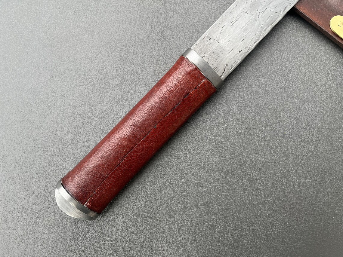 Seax Knife/sword Hand Forged Wrought Iron and Hearth Steel Narrow Sax ...