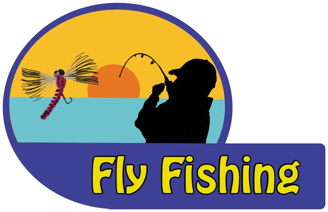 Fly Fishing Vinyl Sticker/decal - Etsy