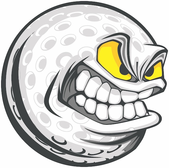 Mean Golf Ball Vinyl Decal Sticker Car Truck Window Wall Art - Etsy