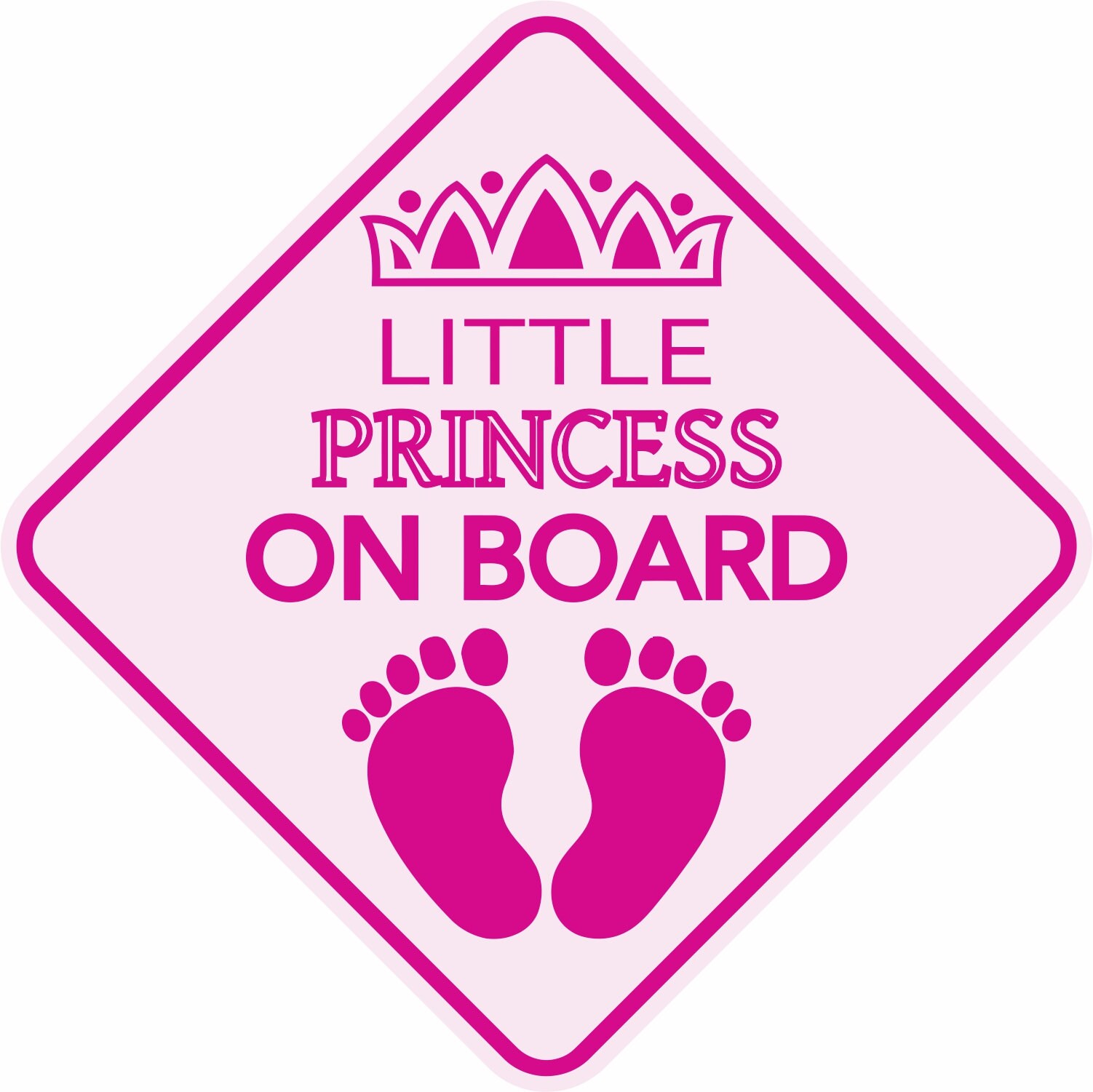 Little Princess on Board Baby Car Vinyl Decal Sticker Caution Sign ...