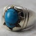 Vintage Sterling Blue Howlite Ring, Size 9.5, Turquoise Colored Estate ...