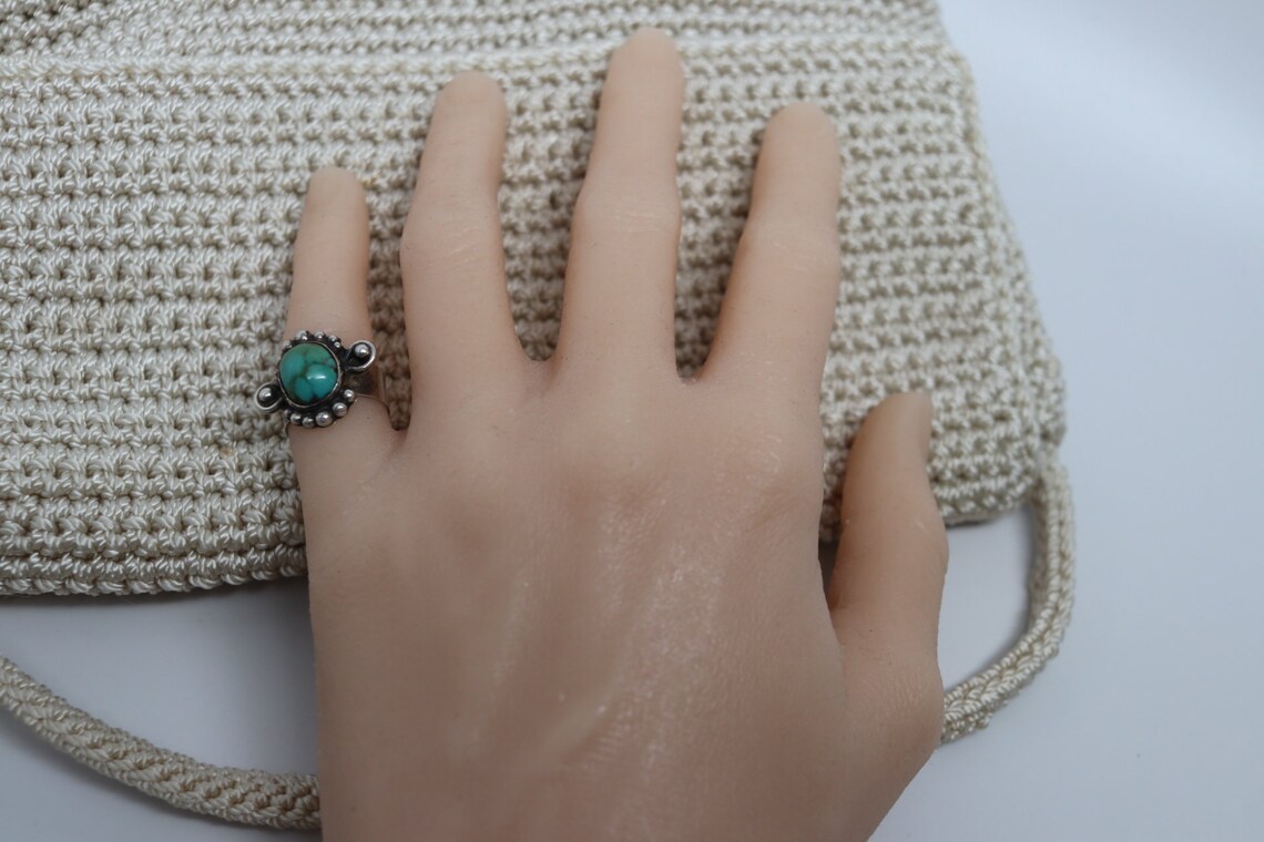 Vintage Sterling Turquoise ring Size 5.5 Turquoise ring | Etsy