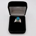Vintage Sterling Blue Howlite Ring, Size 9.5, Turquoise Colored Estate ...