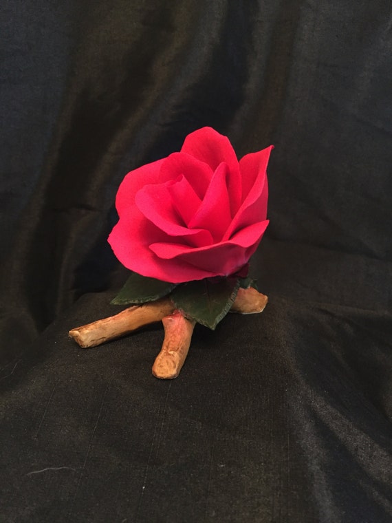 RARE Vintage Kaiser W. Germany Beautiful Red Rose Capodimonte - Etsy