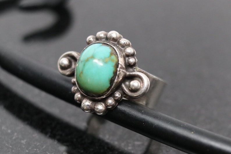 Vintage Sterling Turquoise Ring Size 5.5 Turquoise Ring | Etsy