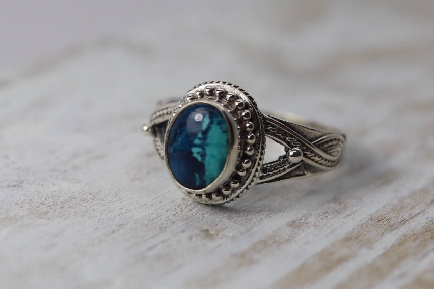 Vintage Sterling Blue Howlite Ring Size 10 Turquoise Colored | Etsy