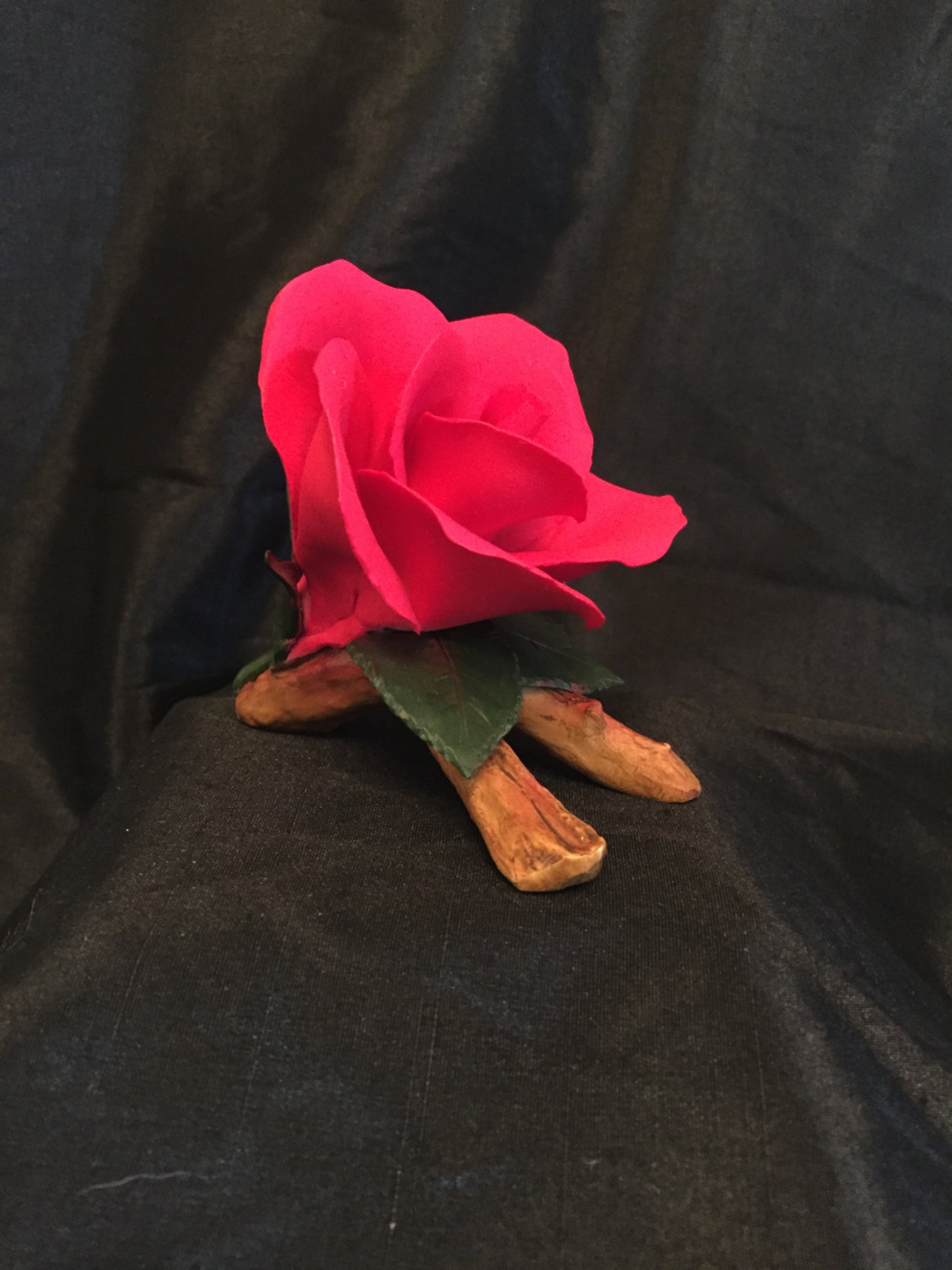 RARE Vintage Kaiser W. Germany Beautiful Red Rose Capodimonte - Etsy