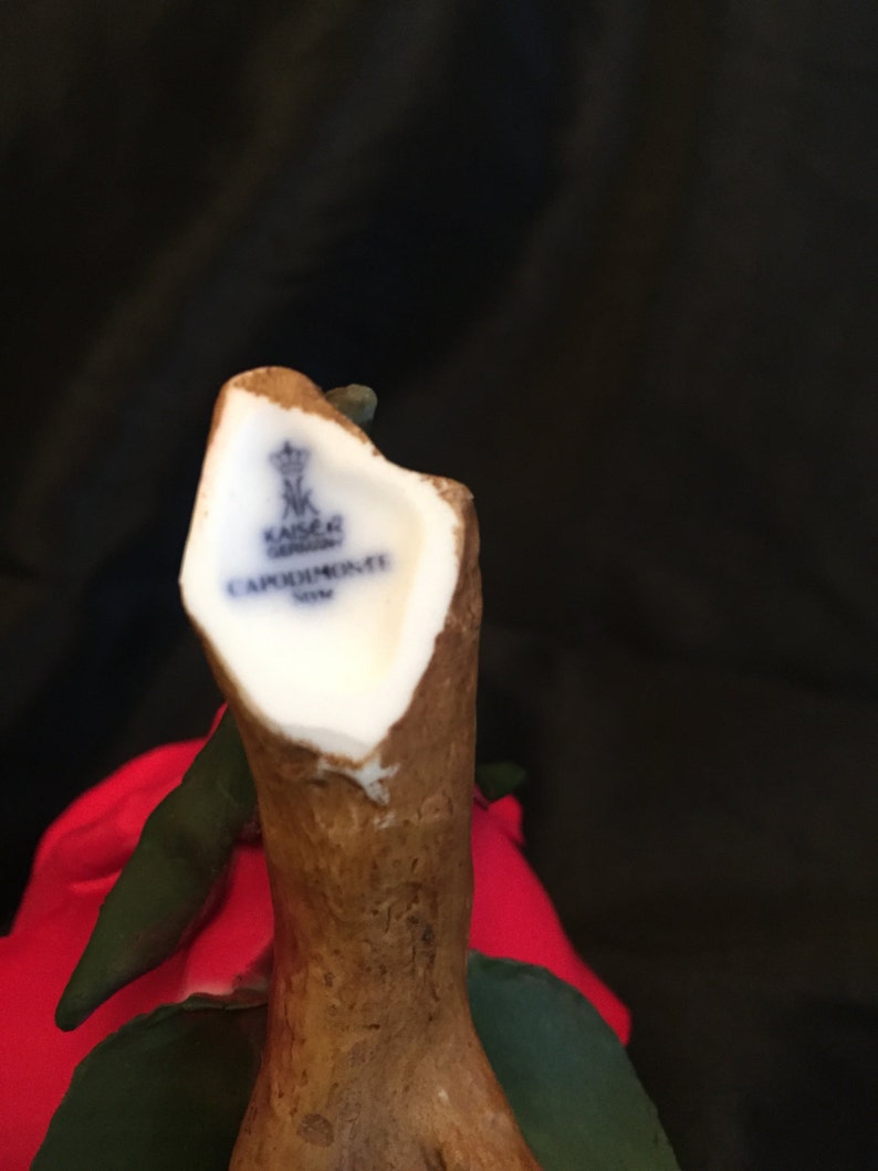 RARE Vintage Kaiser W. Germany Beautiful Red Rose Capodimonte - Etsy