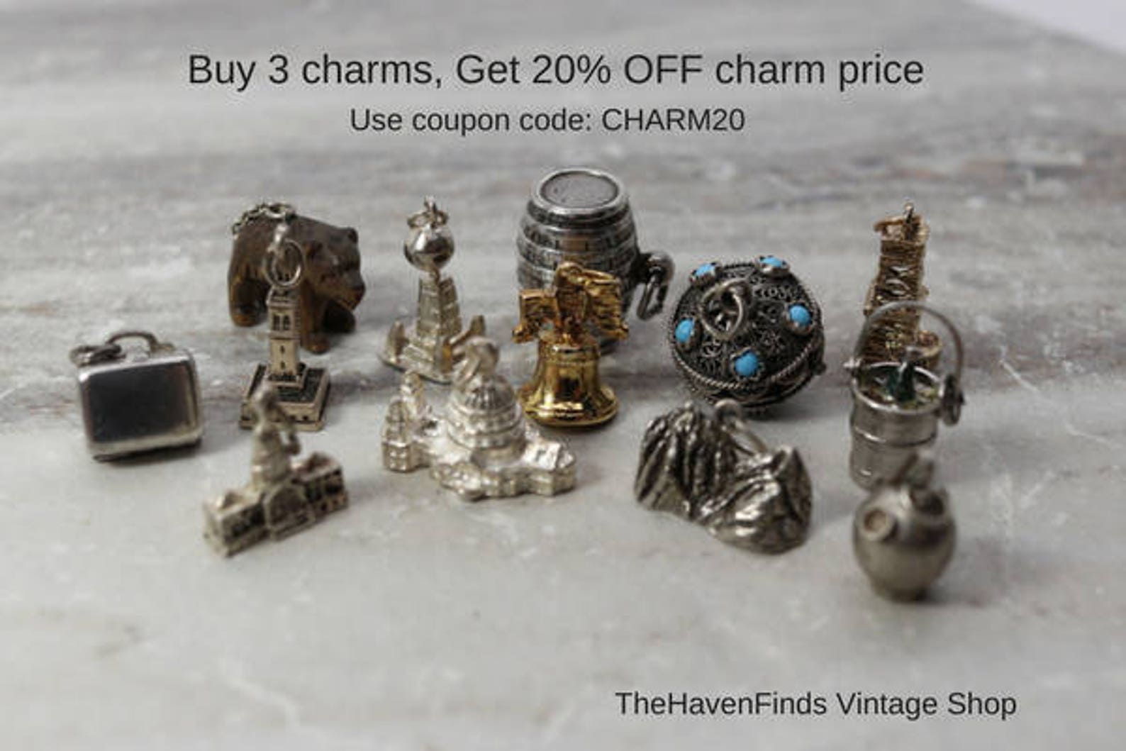 1970s Spinning Wheel Charm, Sterling Silver Charm, 3 Dimensional Charm ...