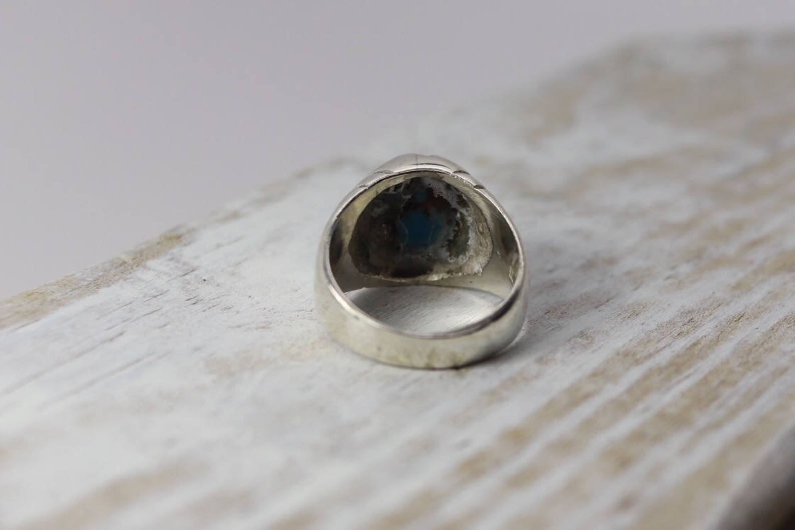 Vintage Sterling Blue Howlite Ring Size 9.5 Turquoise - Etsy