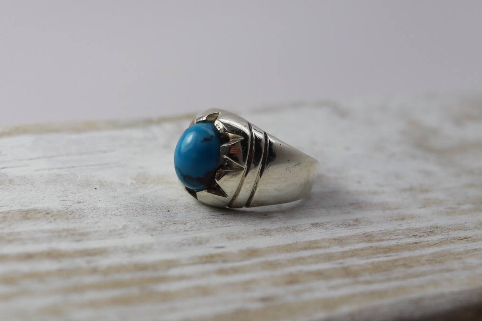Vintage Sterling Blue Howlite Ring Size 9.5 Turquoise - Etsy