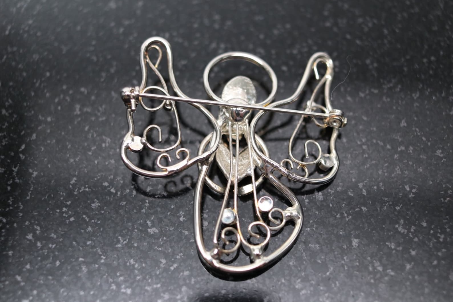 Vintage Angel Brooch Gold & Silver Angel Brooch Rhinestone | Etsy