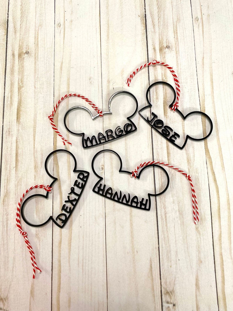 Disney Ornaments Personalized Mickey Ears // Mouse Ears Hat Ornament ...