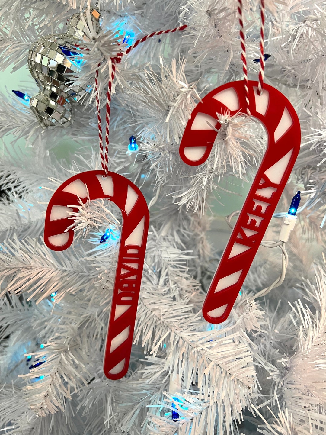 Candy Cane Christmas Ornament // Personalized Ornament // Holiday Gift ...