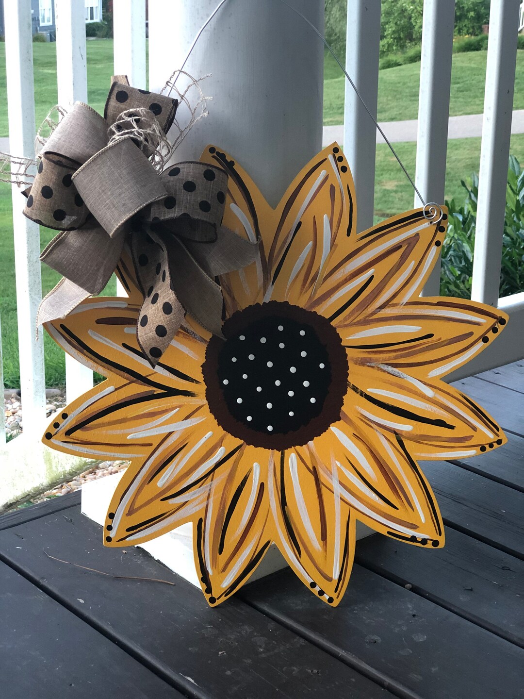 Sunflower Laser Cut Door Hanger - Etsy