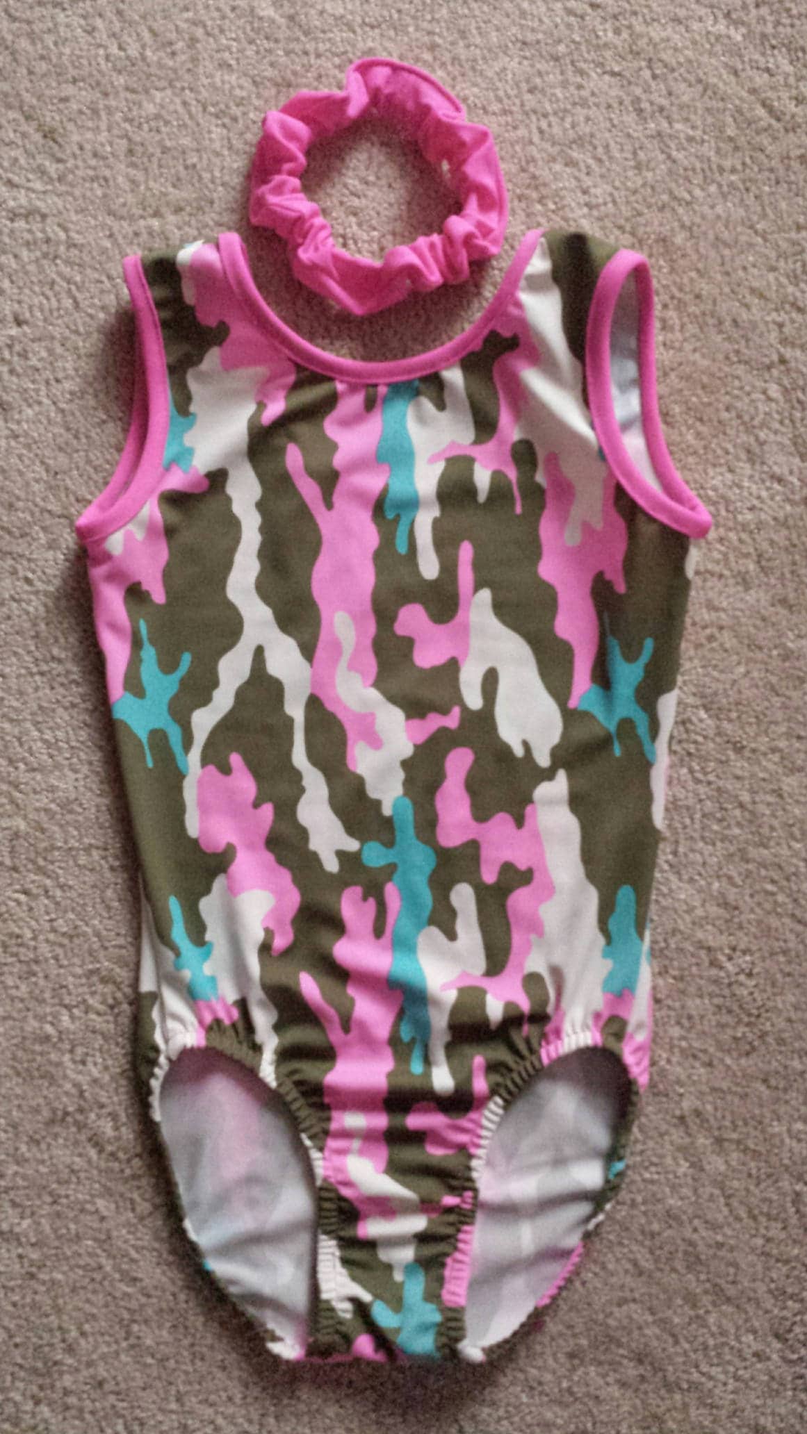 Girls Pink Camo Gymnastics Leotard Etsy