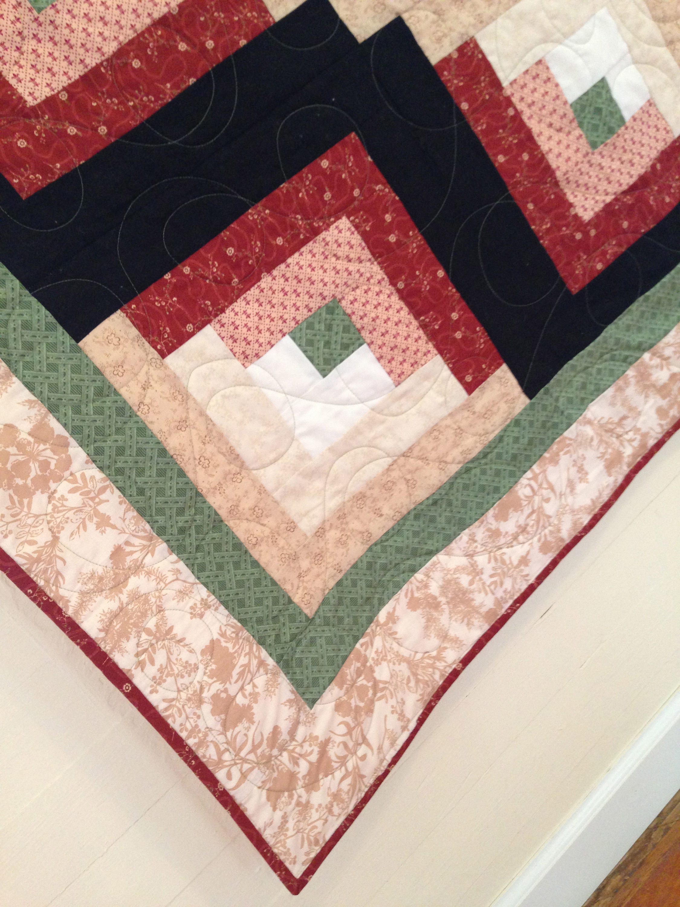 Log Cabin Quilt , Handmade Quilt, Log Cabin Pattern Quilt - Etsy