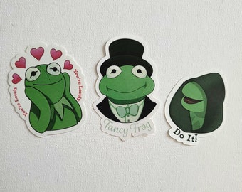 Buff Kermit the Frog Stickers Original Vinyl Sticker Water Bottle ...