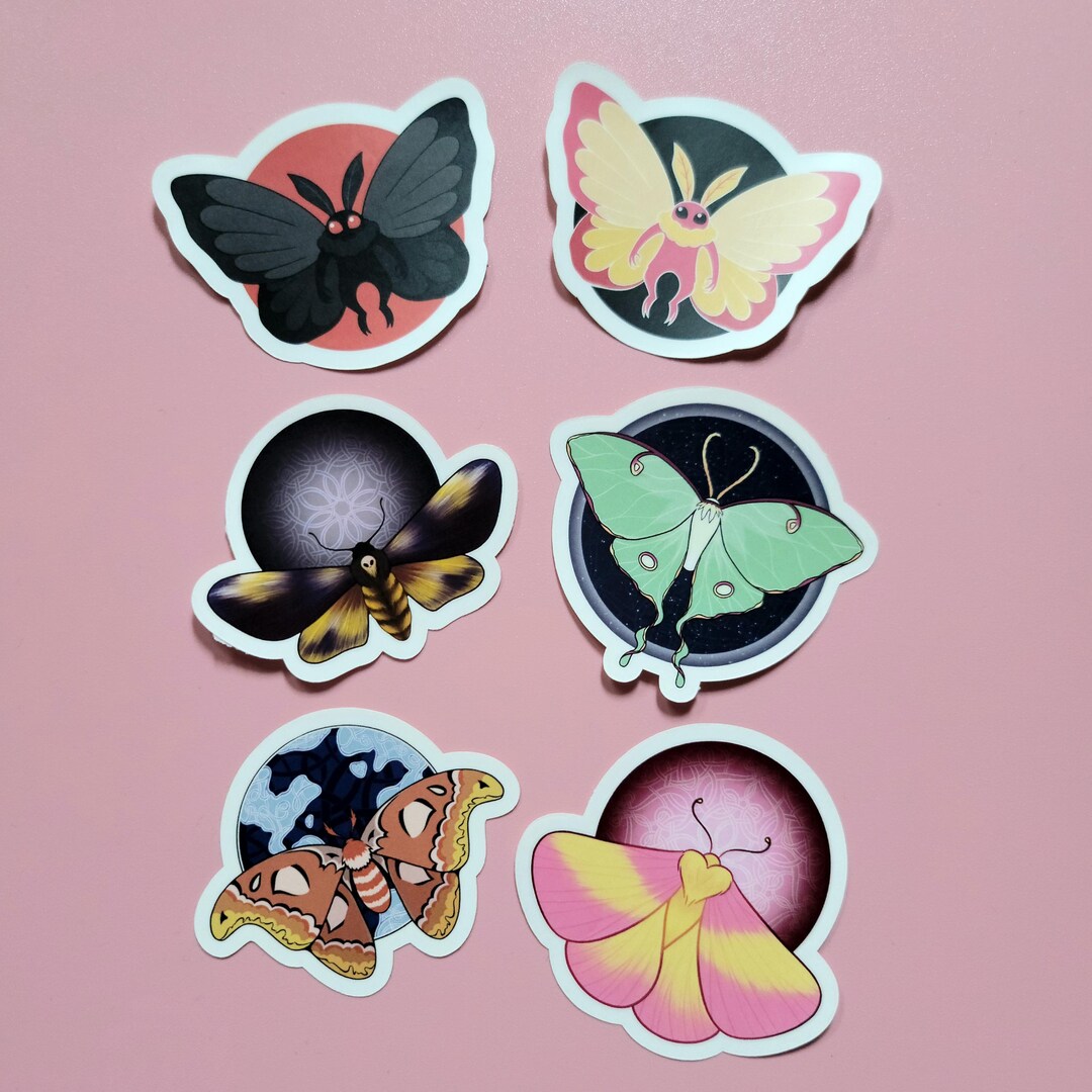 Moth Stickers - Etsy