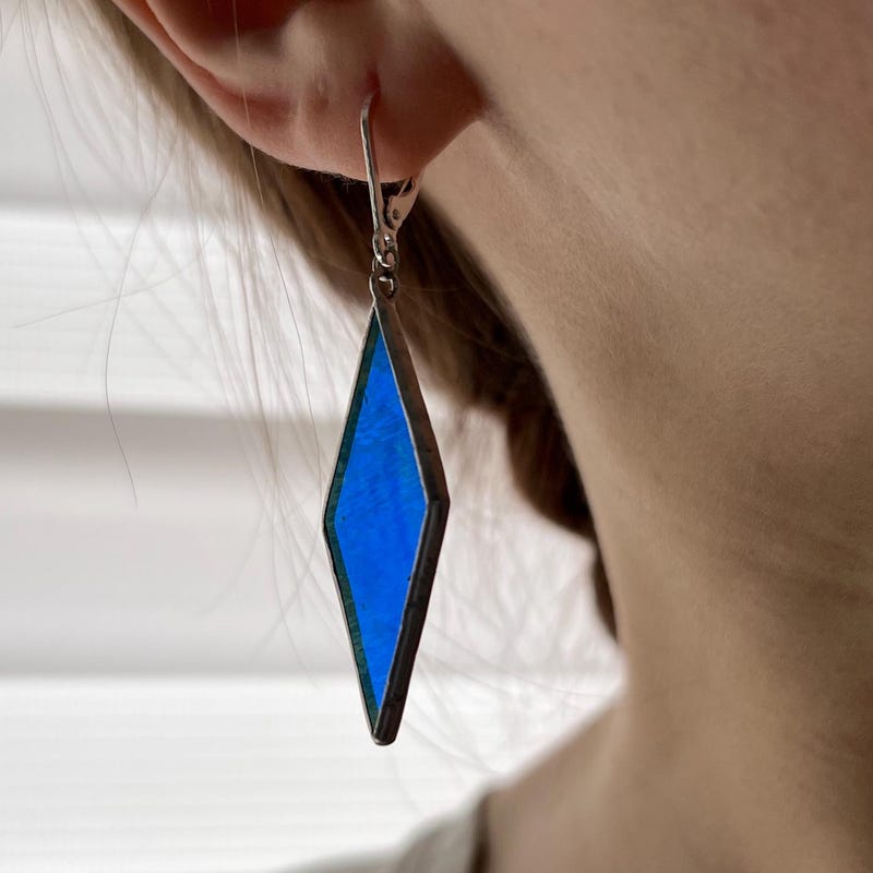 Rhombus Earrings - Etsy