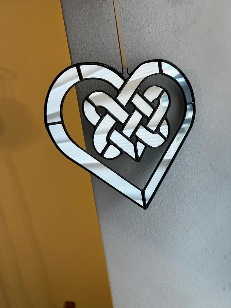 Stained Glass Heart Suncatcher, Home Decor, Mothers Day Gift - Etsy