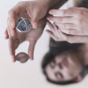 Big Mirror Ring Circle Round Disc Ring Mirror Jewelry Unique Cocktail ...