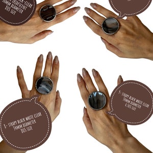 AVAILABLE Big Disc Ring Statement Multicolor Rings for Women Chunky ...