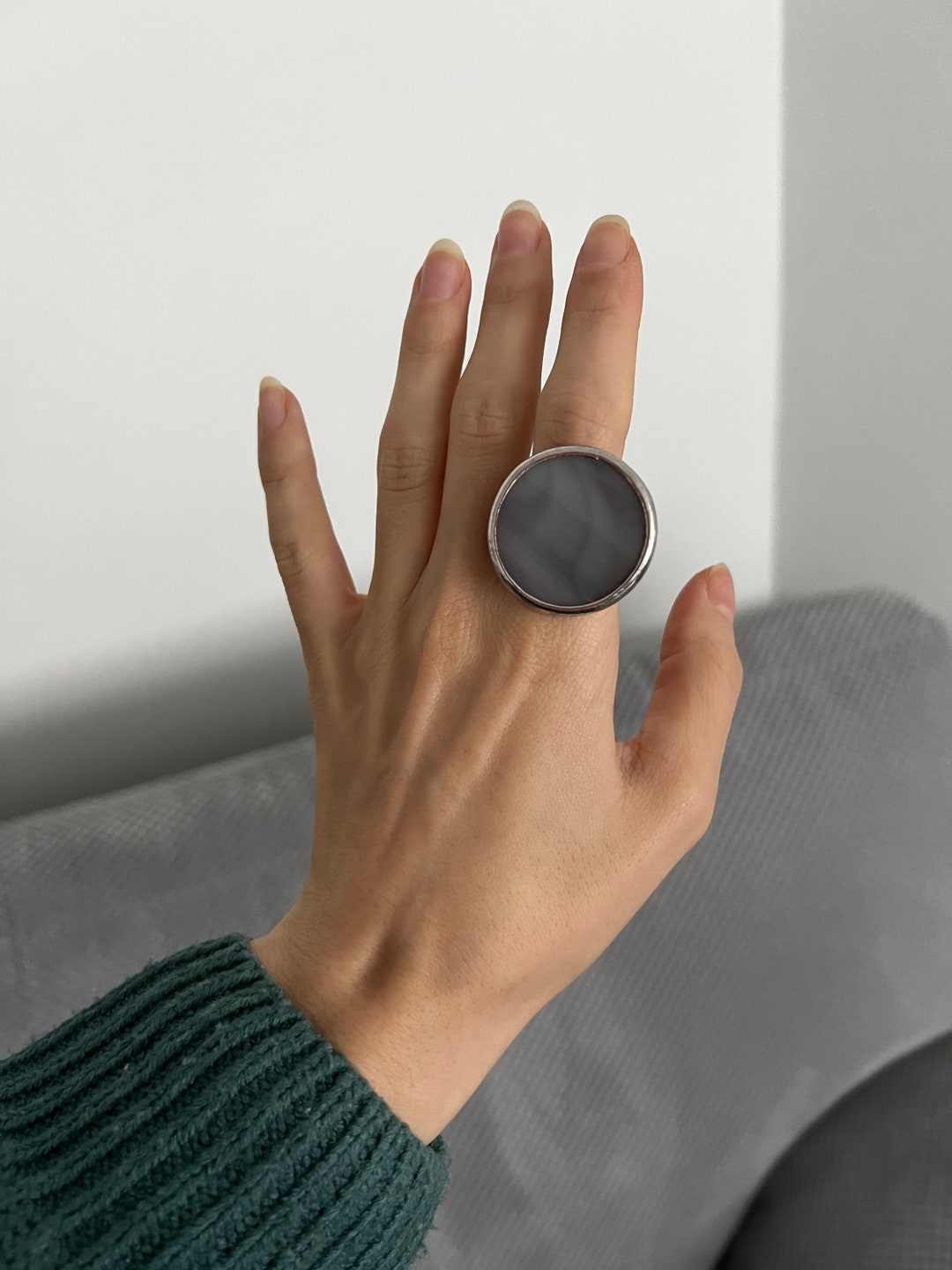 Statement Rings for Women Chunky Gothic Jewelry Minimalist Large Ring ...