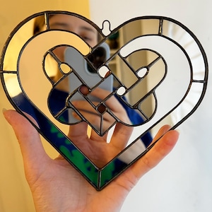 Stained Glass Heart Suncatcher, Home Decor, Mothers Day Gift - Etsy