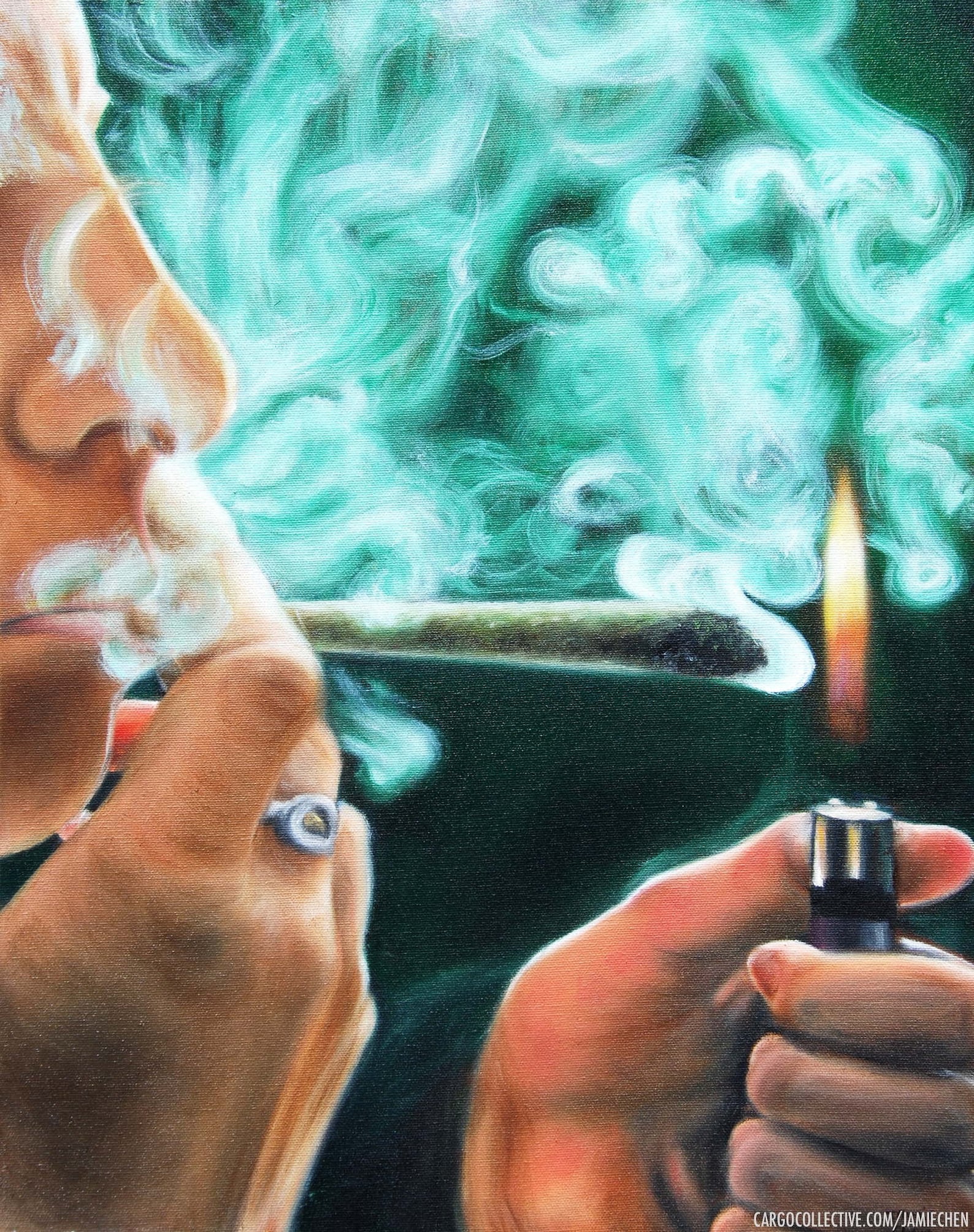 Joint Painting Print, Fine Art Print, Smoke, Weed, 420, Artwork, Giclee ...