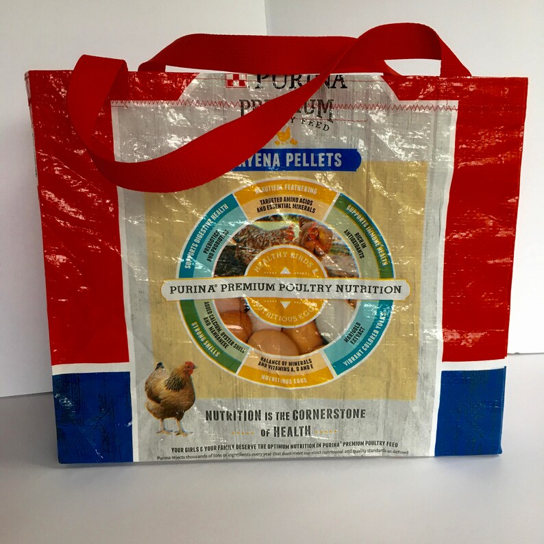 Poultry Upcycled Purina Layena Chicken Market Tote Bag Chicken Upcycled ...