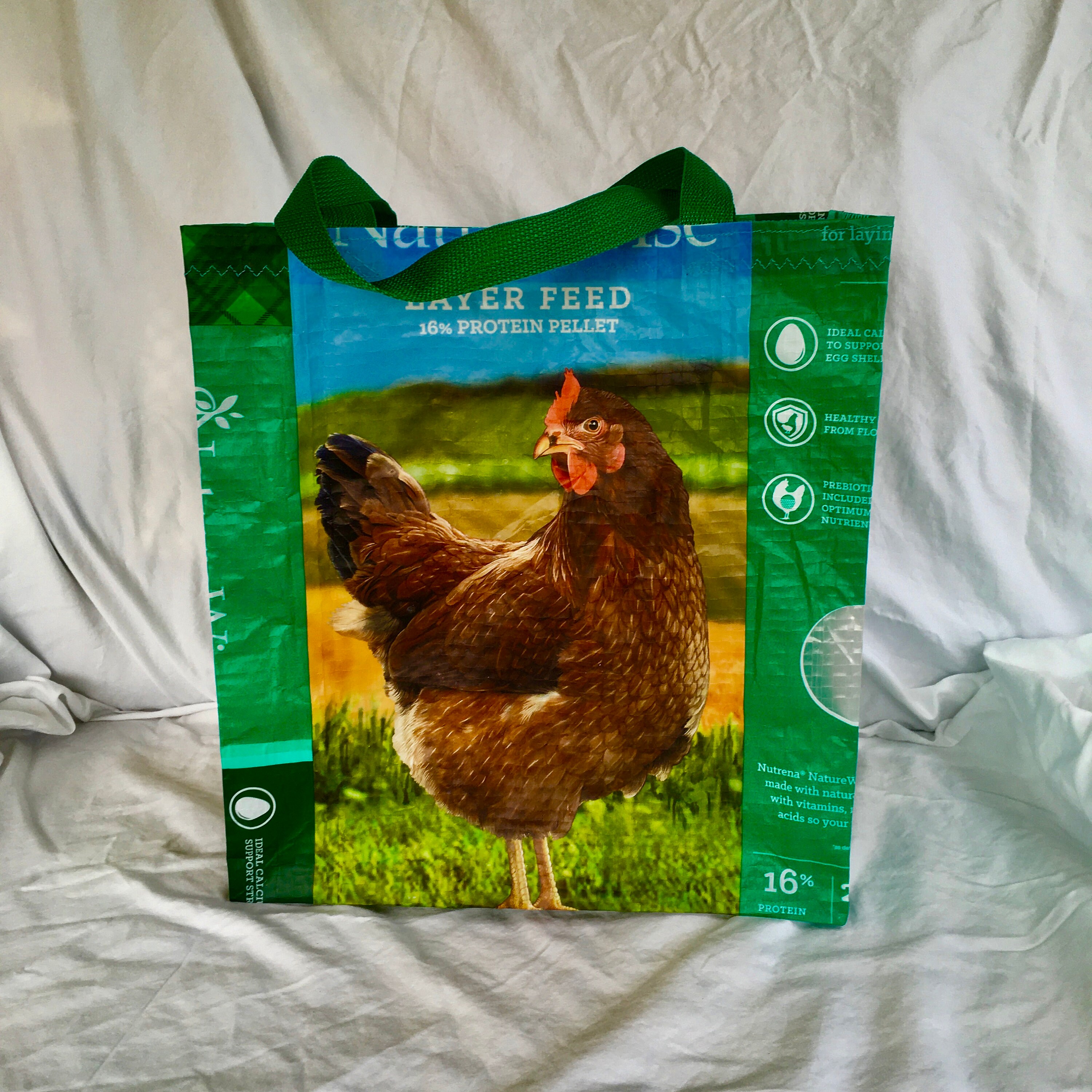 Poultry Upcycled Nuterna Nature Wise Layer Feed Tote Bag,chicken ...