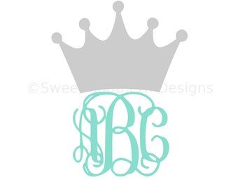 Crown monogram | Etsy