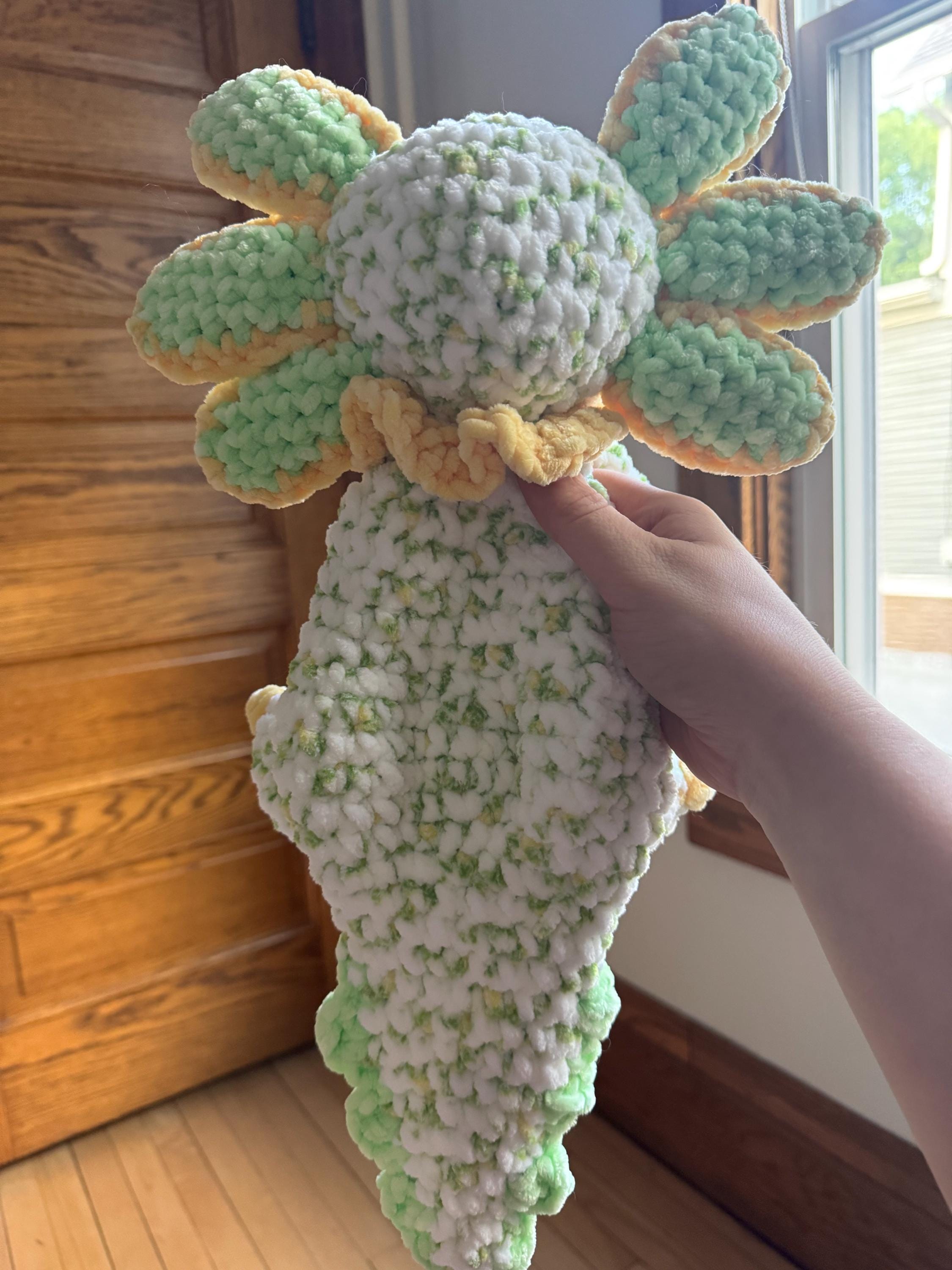 Lemon Lime Jumbo Axolotl Snuggler | Crochet Plushie - Etsy